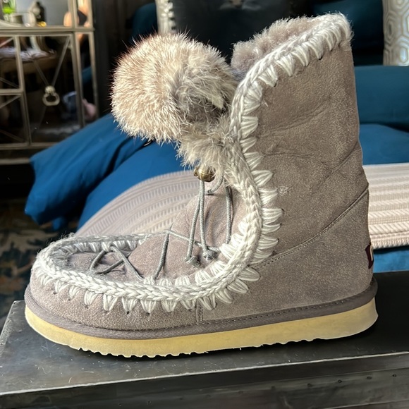 Mou Boot | Shoes | Grey Eskimo Dream Catcher Lace Up Mou Boots | Poshmark
